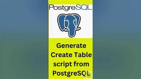 Generate Postgresql Create Table Scripts In 60 Seconds Using Pgdump And Pgadmin 2025 Update