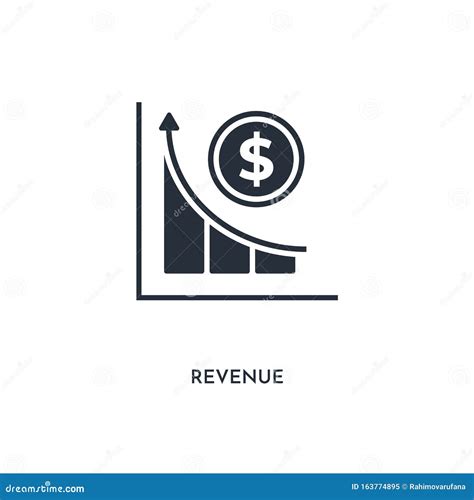 Revenue Icon Simple Element Illustration Isolated Trendy Filled Revenue Icon On White