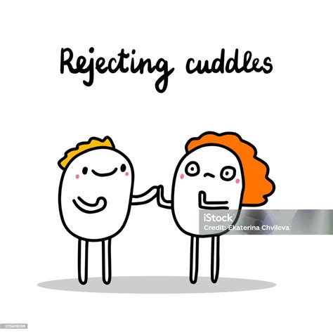 만화 만화 스타일의 자폐증 증상 인식에 포옹 손으로 그린 벡터 일러스트를 거부 0명에 대한 스톡 벡터 아트 및 기타 이미지 0명 거절 검은색 Istock