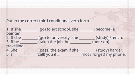 2nd 3rd Conditional Second And Thirdpastpptx