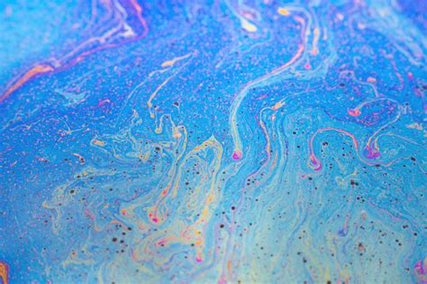 무지개 빛깔의 페인트의 추상적 인 배경 텍스처 비눗방울 0명에 대한 스톡 사진 및 기타 이미지 0명 강렬하고 밝은 색상 굴절 Istock