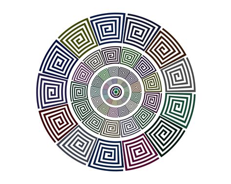 Patterns In A Circle Vector Art At Vecteezy