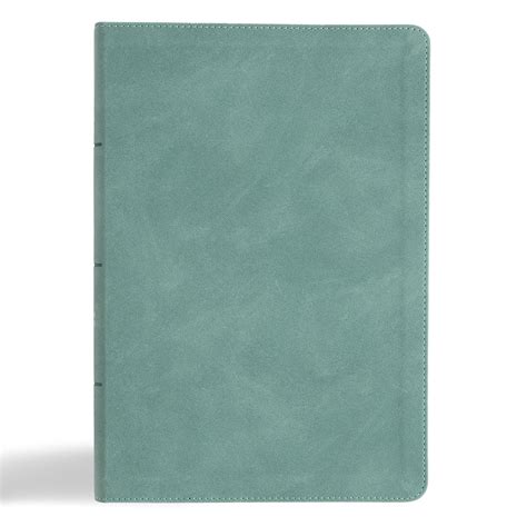 Csb Giant Print Single Column Bible Earthen Teal Suedesoft