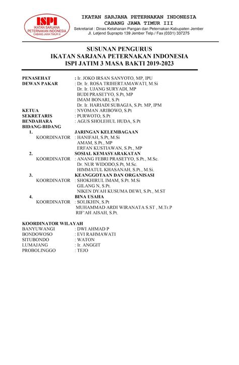 Pelantikan Pengurus Ispi Cabang Jawa Timur 3 Periode 2019 2023