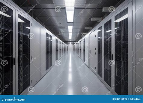 Data Center With Security And Fire Prevention Systems Including Smoke