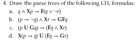 Solved Draw The Parse Trees Of The Following Ltl