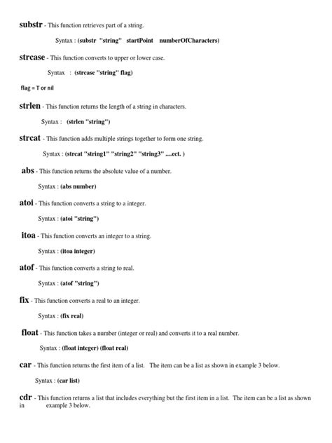 lisp codes pdf trigonometric functions sine