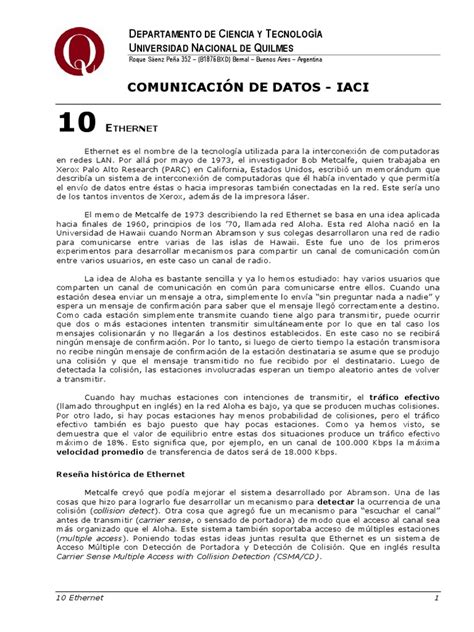 10 ethernet pdf ethernet controlador de interfaz de red