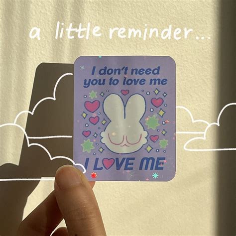 I Love Me Sticker Cute Laptop Stationery Scrapbooking Journaling Notebook Sticker Self Love