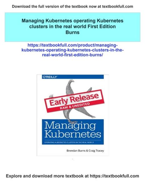 Download Full Managing Kubernetes Operating Kubernetes Clusters In The