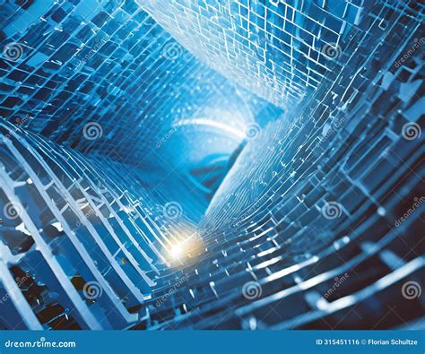 Abstract Blue Background Illustration Of Cryptography Secure Tunnels Scientific Background