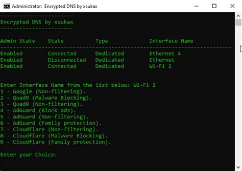 Github Xsukaxencrypted Dns Simple Batch Script To Use Encrypted Dns