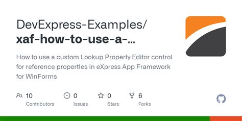 Github Devexpress Examplesxaf How To Use A Custom Lookup Property