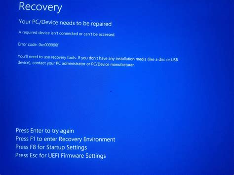 How To Fix Error Code Xc F And Is It Possible To Fix Without A Bootable Win Usb Drive
