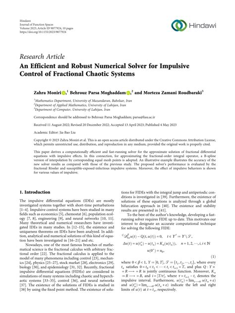 Pdf An Efficient And Robust Numerical Solver For Impulsive Control Of