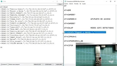 esp8266 2 enviar datos por internet comandos at youtube