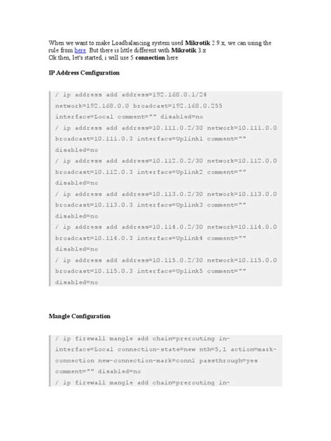 Mikrotik Load Balancing 5 Pdf Ip Address Router Computing