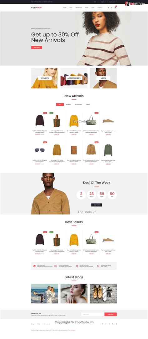 Template Bán Hàng Thời Trang Xây Dựng Bằng Html5 Bootstrap 4 Chuẩn Seo 2022