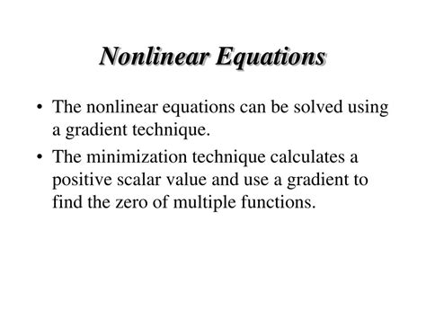 Ppt Lecture 10 Nonlinear Gradient Techniques And Lu Decomposition Powerpoint Presentation