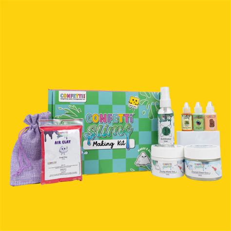 Confetti Slime Diy Kit Confetti Blue