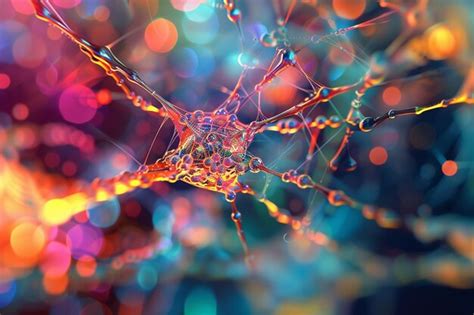 Premium Photo Colorful Abstract Neural Networks Interconnecting