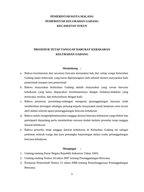 Protap Kebakaran Gadangfinal Pdf