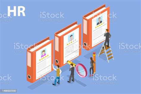3d 아이소메트릭 플랫 벡터 인적 자원으로서의 Hr의 개념적 그림 1위에 대한 스톡 벡터 아트 및 기타 이미지 1위 3차원 형태 가공의 인물 Istock