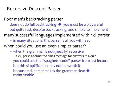 Ppt Regexes Vs Regular Expressions And Recursive Descent Parser