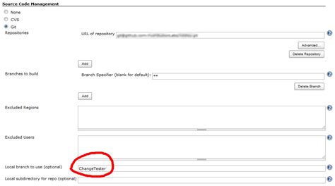Active Git Branch Is No Branch On Hudson Ci Stack Overflow