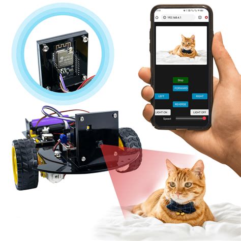 kit de robot stem esp32 cu camera wifi bitmi ro