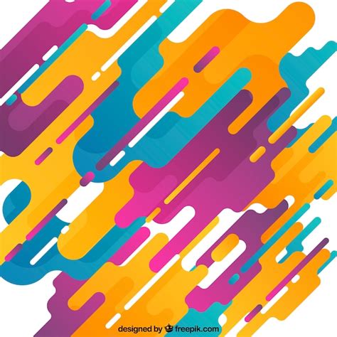 Free Vector Abstract Background With Colorful Rounded Shapes