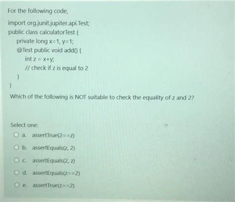 Solved For The Following Code Import Orgjunit Jupiterapi
