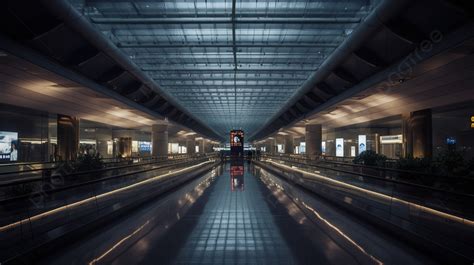 조명이 켜진 통로가 있는 지하 공항 싱가포르 공항 사진 배경 일러스트 및 사진 무료 다운로드 Pngtree