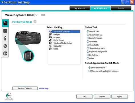 Customizing My Mk550 Keyboard With Logitech Setpoint Software