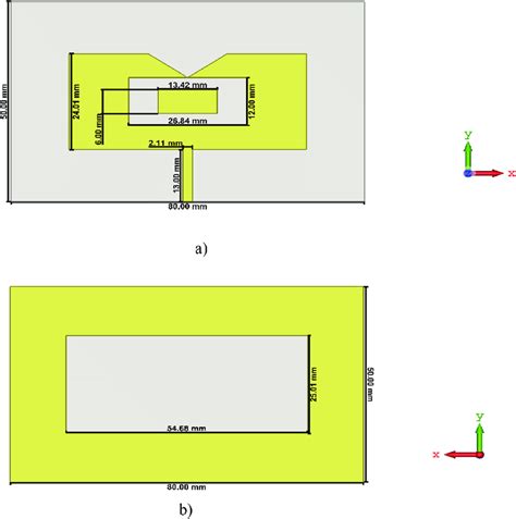 The Geometrical Structure Of The Antenna Design A Front Side B Back