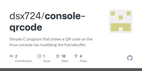 Github Dsx724console Qrcode Simple C Program That Draws A Qr Code