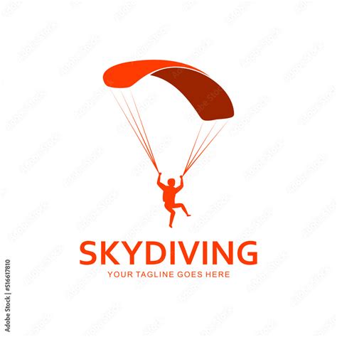 Skydiving Logo Stock Vector Adobe Stock