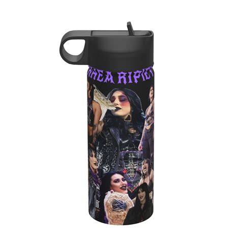 Rhea Ripley Water Bottle Cute Pattern Stainless Steel Vacuum Insulated