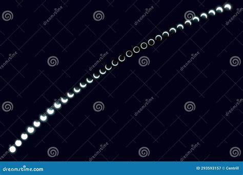 Annular Total Solar Eclipse Sequence Stock Image Image Of Screenshot