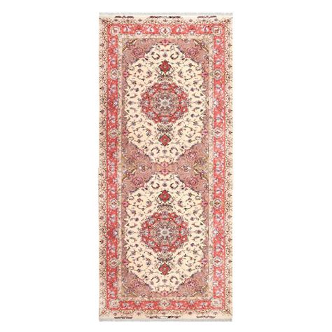 قیمت و خرید فرش ماشینی زانیس مدل کناره سنتی طرح علیا تبریز زمینه کرم