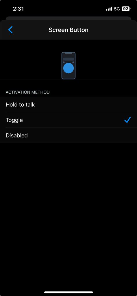 Toggle Mode Zello Support