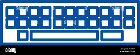 Keyboard Line Icon Concept Keyboard Flat Vector Symbol Sign Outline Illustration Stock Vector