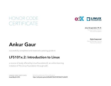 Linux Certificate From Edx