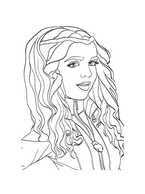 Descendants Coloring Pages Red