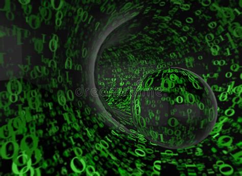 The Binary Man Made Of Zeros And Ones In Computing Concept Stock