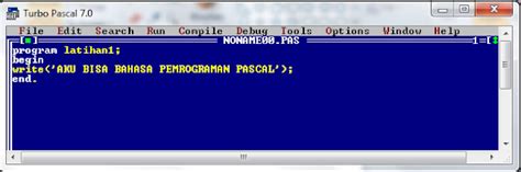 struktur bahasa pemrograman pascal karya newbie