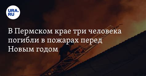 В Пермском крае три человека погибли в пожарах перед Новым годом