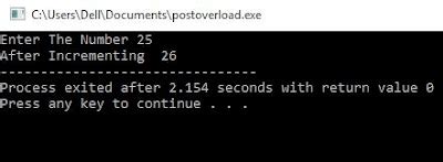 Post Overloading Increment Operator PROGRAMMING