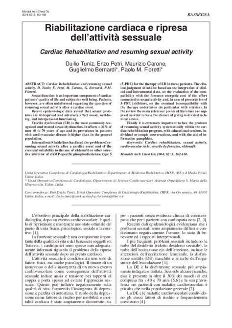 Pdf [cardiac Rehabilitation And Resuming Sexual Activity]