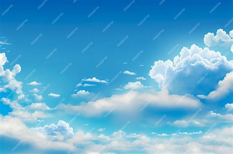 Premium Photo Blue Sky With Clouds Background Ai Generated